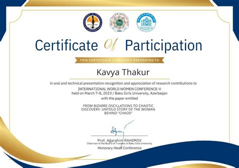 Kavya Thakur On Linkedin Recently Participated In International World