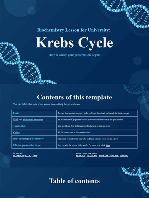 Biochemistry Lesson For University Krebs Cycle By Slidesgo Pdf
