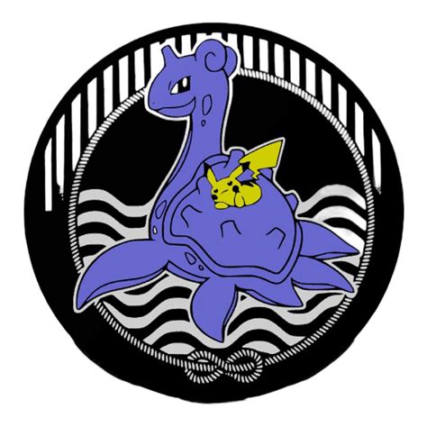 Yokohama Pikachu And Lapras 2d Wall Art Black And White By Love