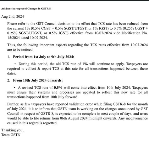 Madhuri Shah On Linkedin Gst Updates Tcs Gstr8 Advisory
