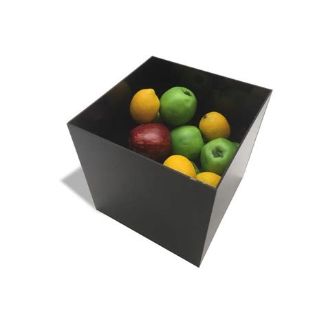 14 Thick Black Acrylic 5 Sided Box Pleximart