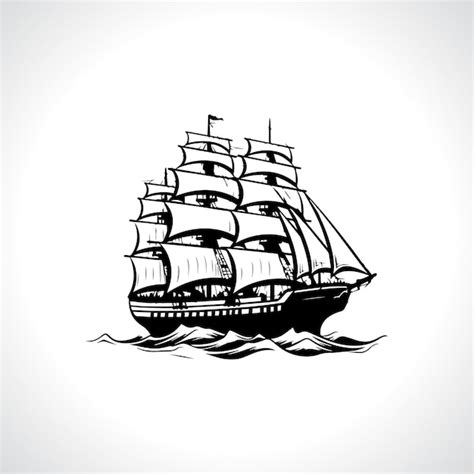 Premium Vector Ship Vector Ship Logo Design Pirate Ship Vector