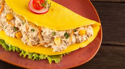 Crepioca Fit Com Frango Desfiado E Requeijão Light