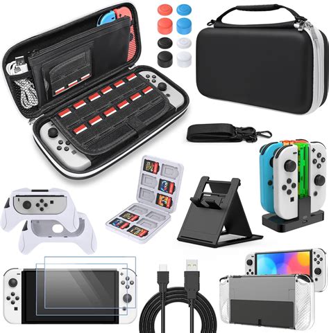 Deruitu Zubehör Set Kompatibel mit Nintendo Switch 18 in 1 Switch