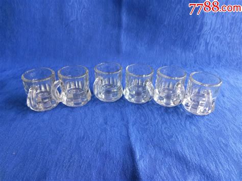 90年代驰名商标品牌名酒透明玻璃酒杯一套六个老物件收藏怀旧影视生活道具玻璃器皿抱璞山房【7788收藏收藏热线】