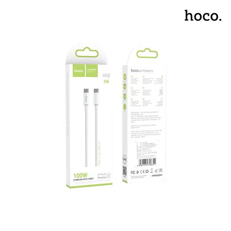 HOCO Fast Charging Data Cable Type C To Type C 100W 2M X68 Digistore