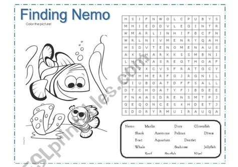 Finding Nemo Worksheet Db Excel