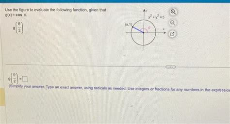 Solved Use The Figure To Evaluate The Following Function