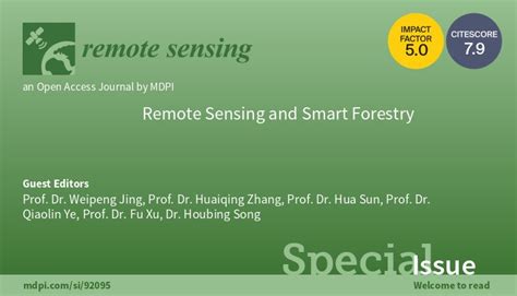 Remote Sensing Mdpi On Linkedin 👏congratulations That The Special Issue Remote Sensing And Smart…