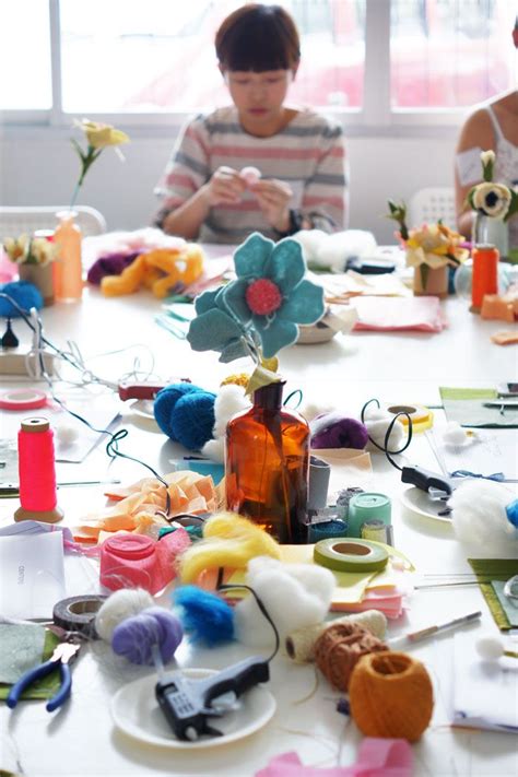 Class Recap Felt Flowers With Rubyellen Bloesem Felt Flowers