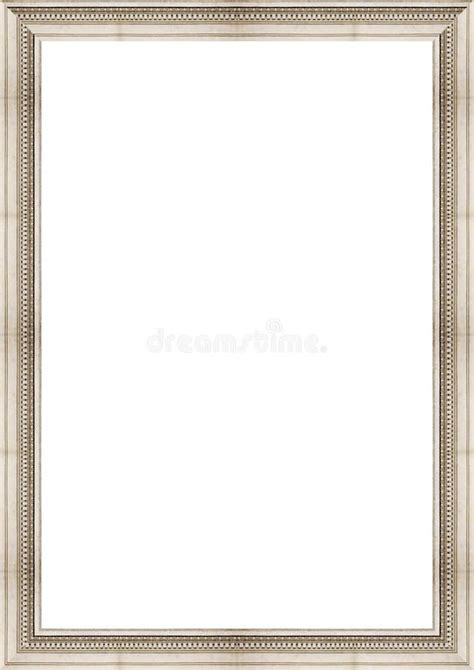 White Blank Frame With Architectural Classical Style Borders Stock