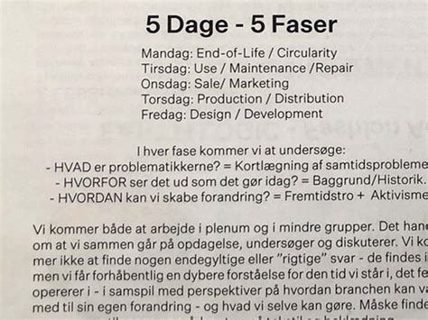 A Garments Life Cycle Textilskolen Designskole