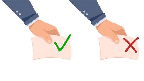 Premium Vector The Hand Holds A Ballot Paper Signing A Petition Yes