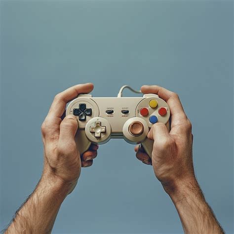 A Game Controller In Hand Premium Ai Generated Image