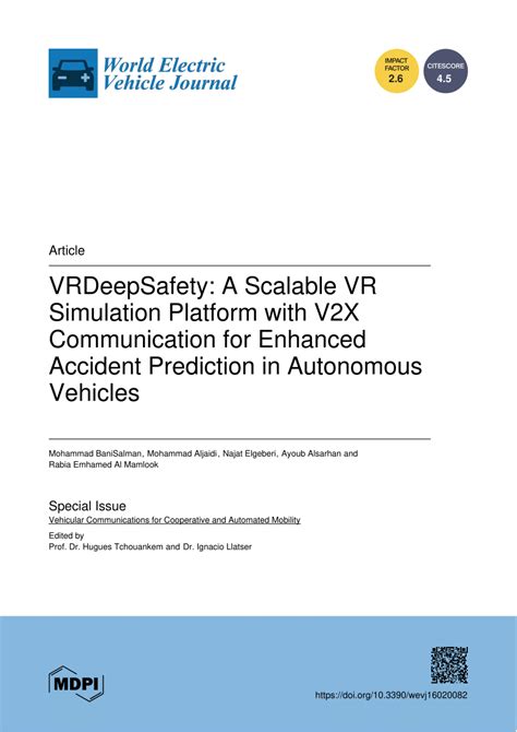 pdf vrdeepsafety a scalable vr simulation platform with v2x