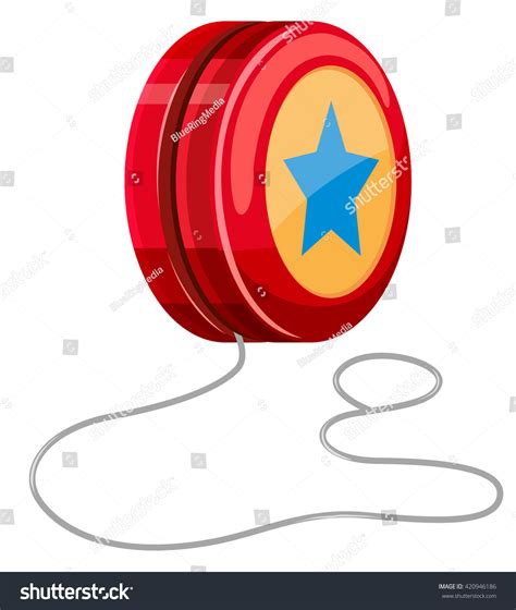 Red Yo Yo White String Illustration Stock Vector Royalty Free 420946186 Shutterstock