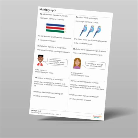 year 3 multiply by 4 reasoning and problem solving 2 resource