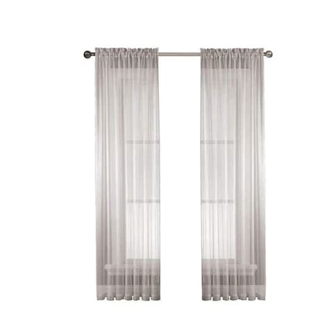 Window Elements Diamond Gray Sheer Extra Wide 56 In W X 95 In L