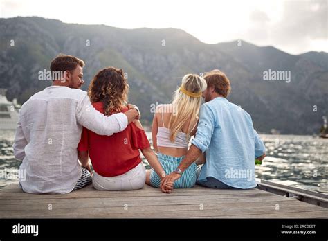 Cheat Young Man And A Girl Cheat On Their Partners By Holding Hands