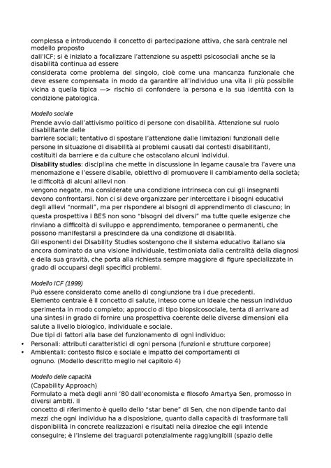 Didattica Speciale E Inclusione Scolastica Lucio Cottini Appunti Di