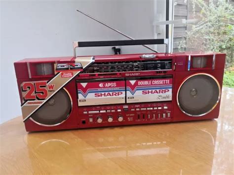 Sharp Gf 550zr Amfm Stereo Radio Double Cassette Recorder Boombox