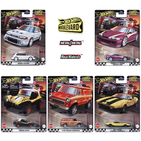 Hot Wheels 164 Boulevard 2024 Mix 4 Set Of 5 Black Ice Diecast