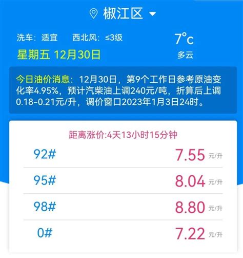 马上油价又要变 台州 原油 调整