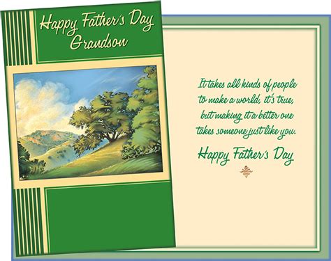38084 Six Fathers Day Grandson Greeting Cards With Six Envelopes