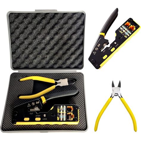 Zoerax Rj45 Pass Through Crimp Tool Kit Cat6 Cat6a Cat5 Cat5e Ethernet