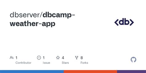 github dbserver dbcamp weather app