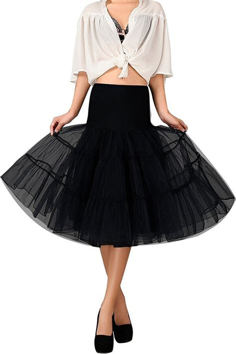 FOLOBE 50s Petticoat Skirts Tutu Crinoline Underskirt Adult Ballet Tutu