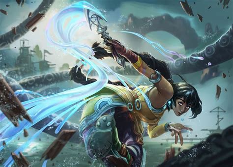 League Of Legends Nilah Fanart Elu Aimé League Of Legends Lol Tintin