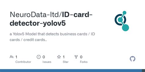 issues · neurodata ltd id card detector yolov5 · github