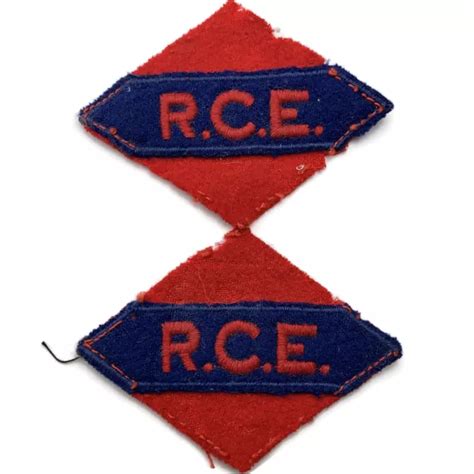 Ww2 Royal Canadian Engineers Rce Cloth Shoulder Title Badge Patch Flash Pair £14 99 Picclick Uk