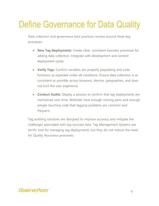 ObservePoint Best Practices PDF