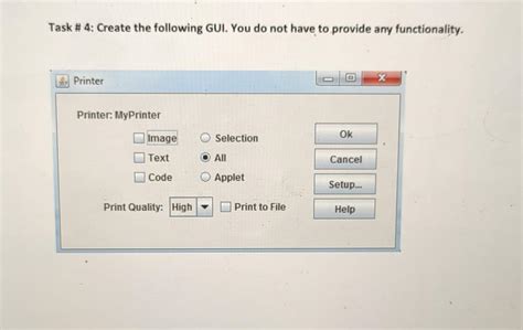 Solved Create The Folloing Gui Using Java And You Do Not Chegg