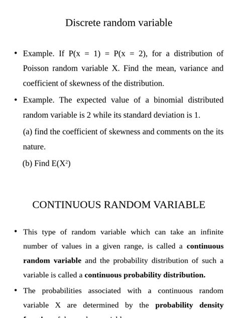 Lecture 5 Continuous Random Variable Pdf Probability Distribution