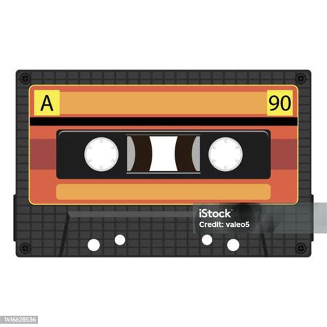 Vintage 비디오 테이프 또는 음악 카세트 아이콘 플랫 일러스트 레이 션 흰색 절연 1970 1979 년에 대한 스톡 벡터 아트 및 기타 이미지 1970 1979 년