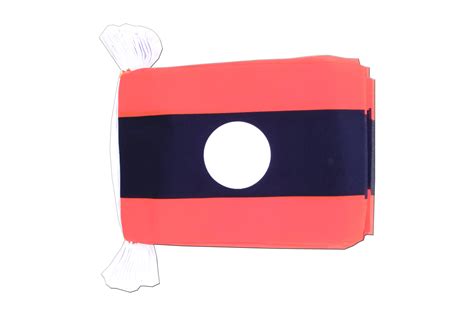 Laos Flag Bunting 6x9 9 M Maxflags Royal Flags