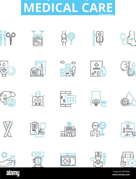 Medical Care Vector Line Icons Set Medicine Health Treatment