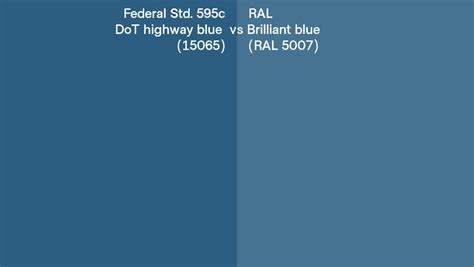 Federal Std 595c Dot Highway Blue 15065 Vs Ral Brilliant Blue Ral