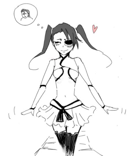 Aizen Sousuke Loly Aivirrne Bleach Artist Request 1girl Arm Warmers Bare Shoulders Blush