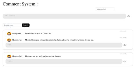 Github Maasoomrajcomment System