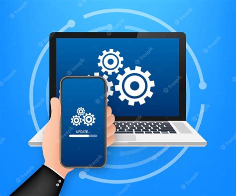 Premium Vector System Software Update Data Update Or Synchronize