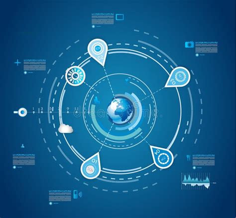 Infographic Template For Statistic Data Visualizat Stock Vector Illustration Of Info Computer