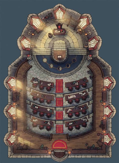 Strixhaven Classroom Battle Map For Dnd Rpg Dnd Map Карты города