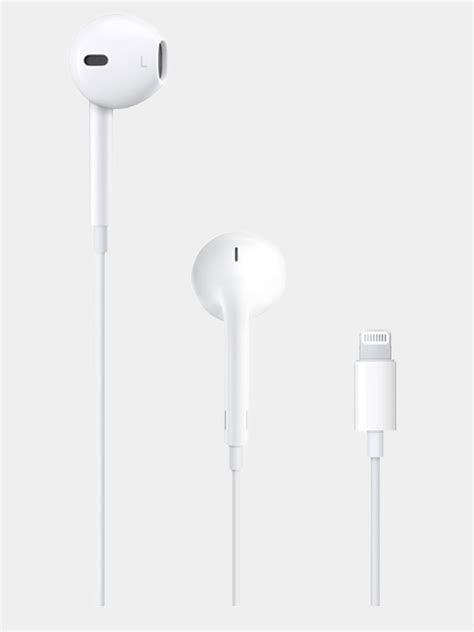 Проводные наушники Apple Earpods, с коннектором Lightning купить по ...