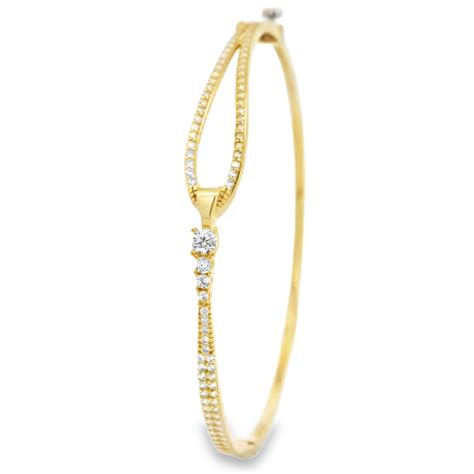 Bratari Aur Dama Fixe Model Finut Cristale Zirconia Albe Aur 14k