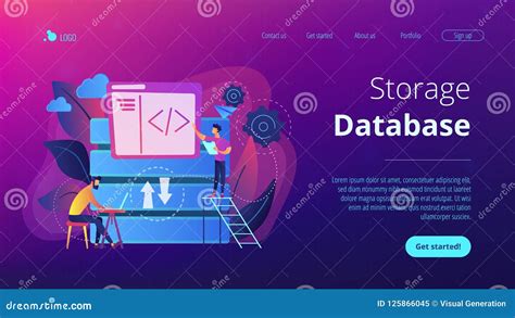 Big Data Developer Concept Vector Illustration Stock Vector