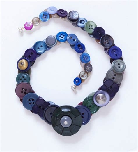 Lily Pad Button Necklace Etsy